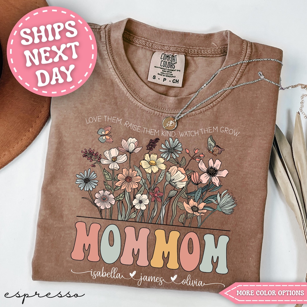 Comfort Colors® Custom Mommom Shirt Personalized Mommom Gifts for ...