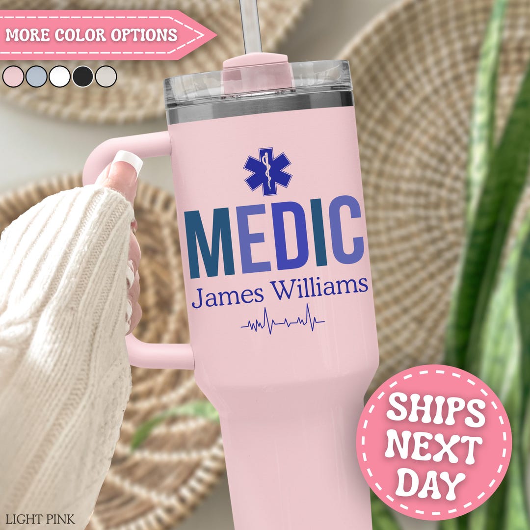 EMS Tumbler Personalized EMS 40oz Tumbler With Handle Custom EMS Gifts ...