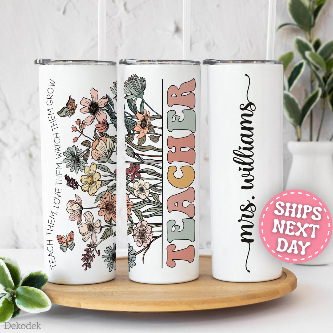 Teacher Tumbler Personalized Teacher Name Tumbler for Teacher Custom ...