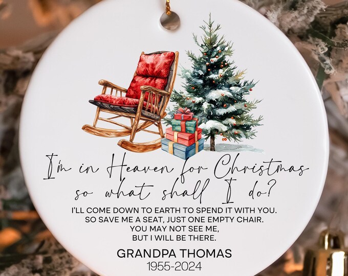 Personalized Empty Chair Christmas Ornament Remembrance Gifts ...