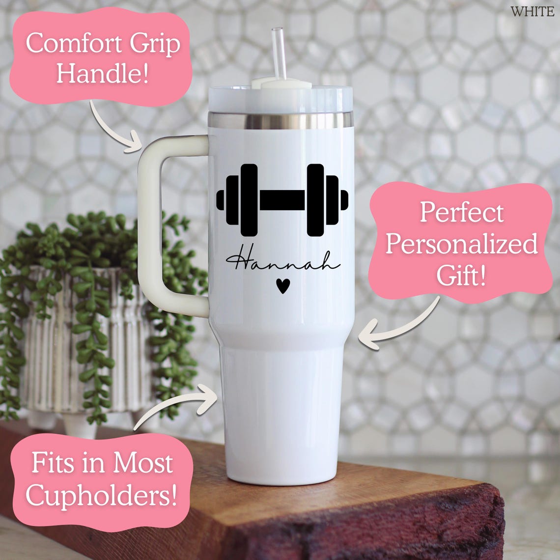 Workout Tumbler Personalized Workout 40oz Tumbler With Handle Custom ...