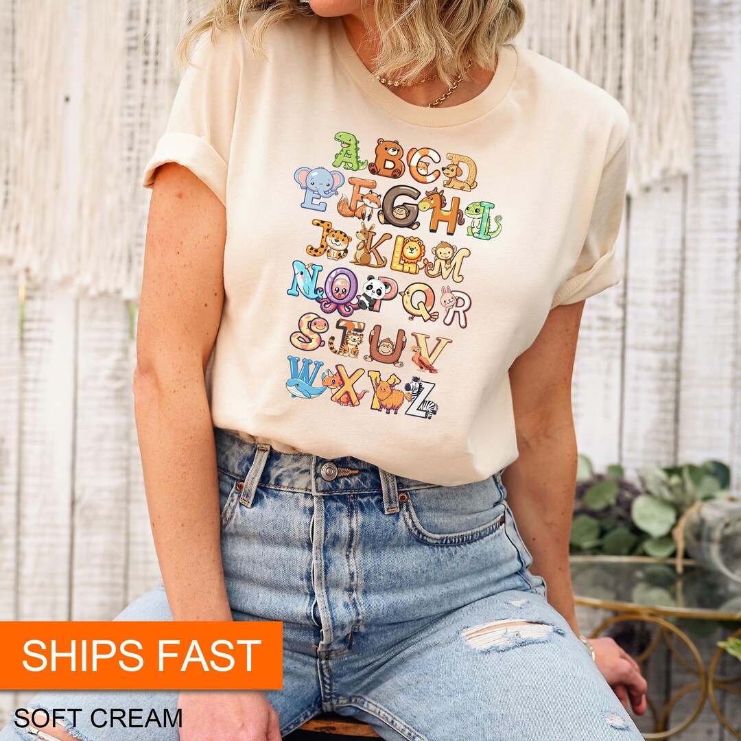 Teacher Shirt, Alphabet Shirt, Kindergarten Teacher Shirt, Preschool ...