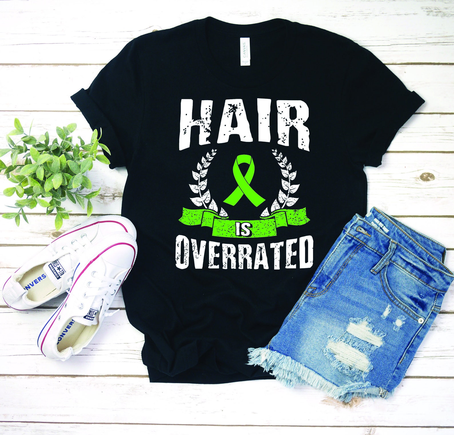 Hair is Overrated Shirt Lymphoma Cancer Shirt Lymphoma - Etsy