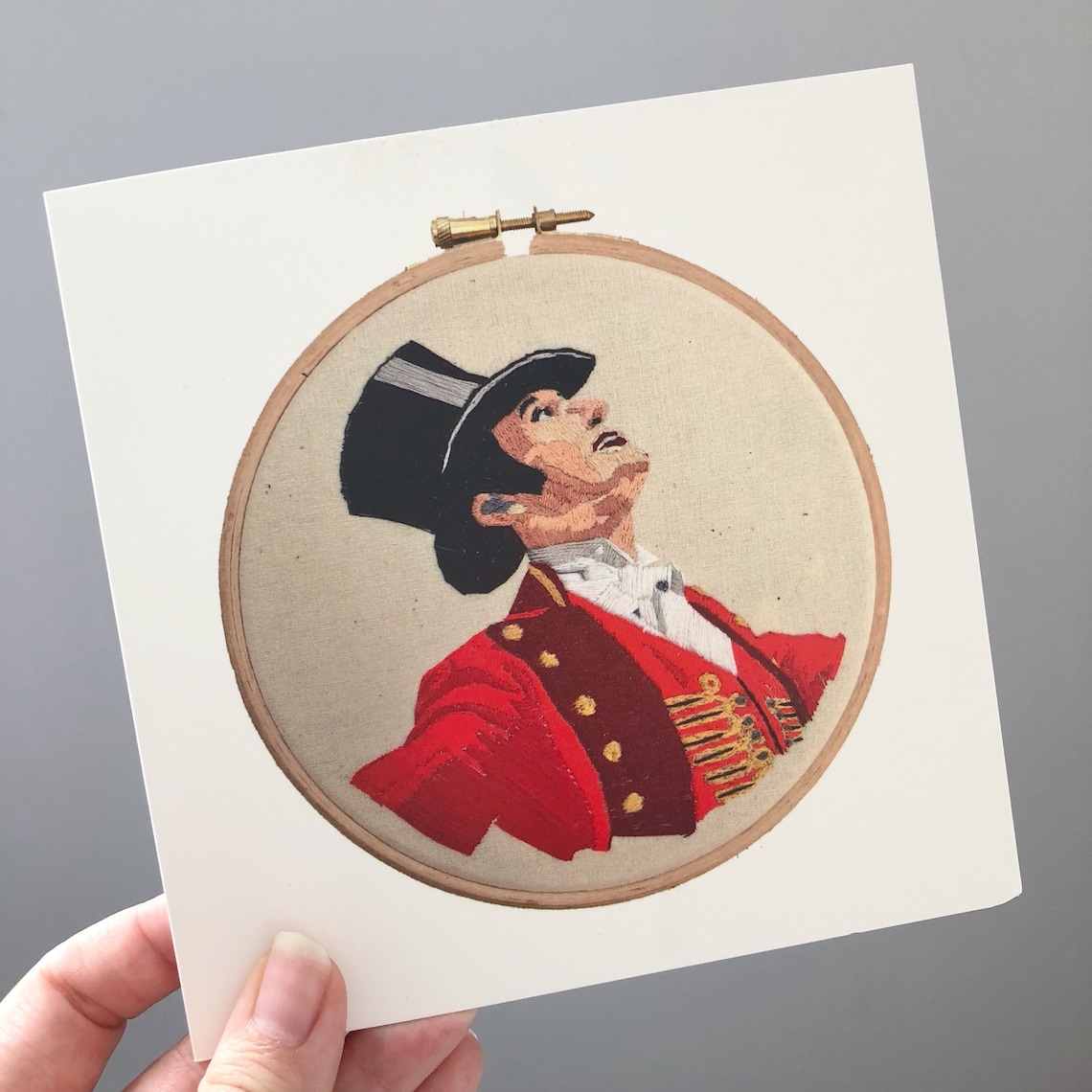 Ring Master Greatest Showman Embroidered Print Card Blank - Etsy