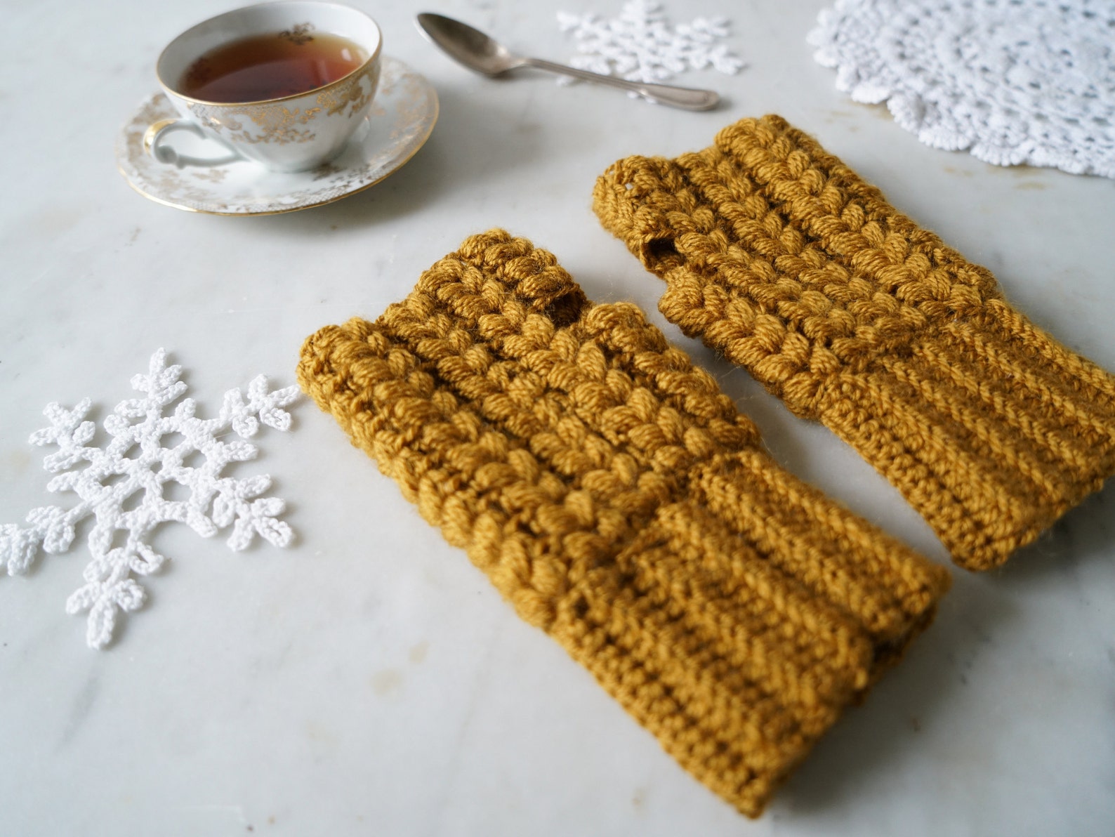 Mittens English and French crochet pattern Patron des | Etsy