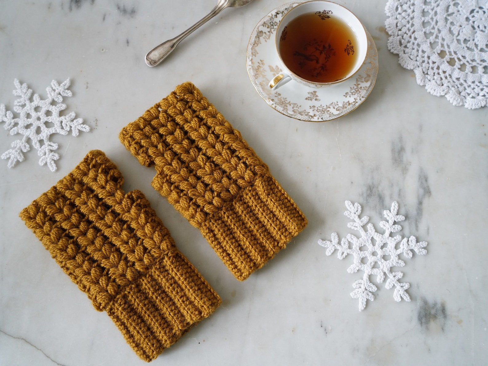 Mittens English and French crochet pattern Patron des | Etsy