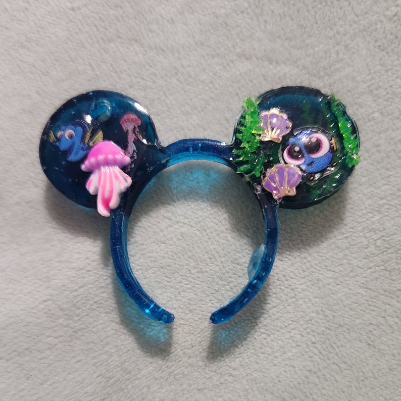 Finding Nemo and Dory Miickey Ears Keychain - Etsy
