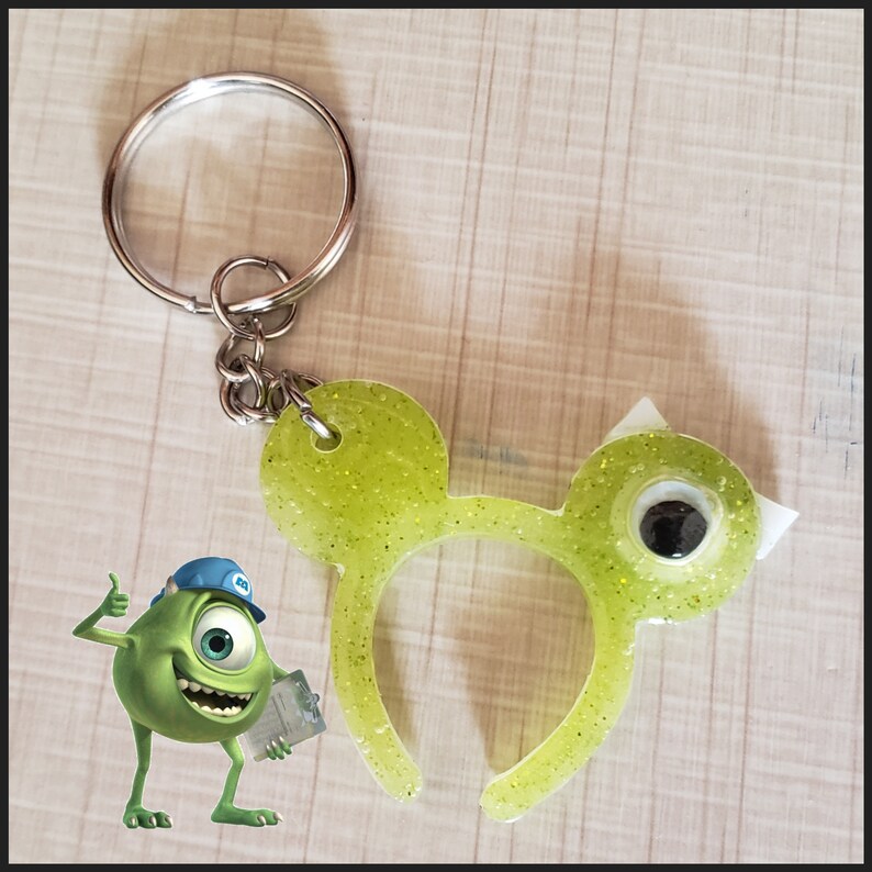 Monsters Inc Mickey Headband Keychains - Etsy