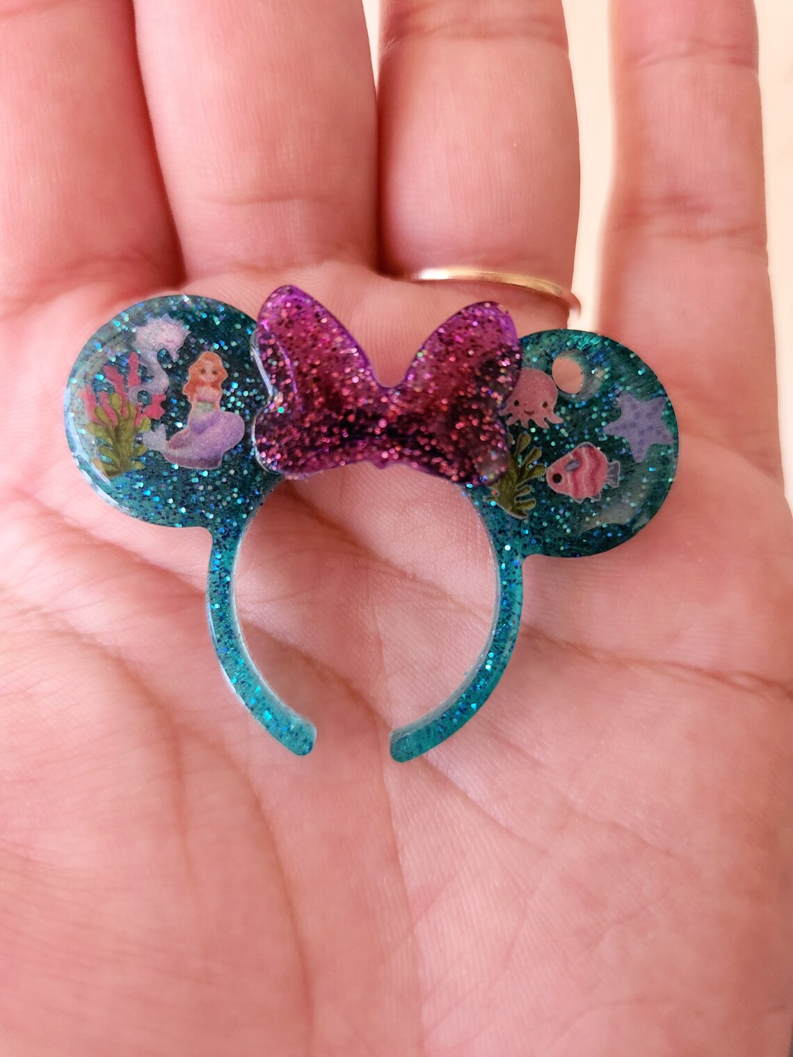 Under the Sea Minnie Ears Keychain - Etsy