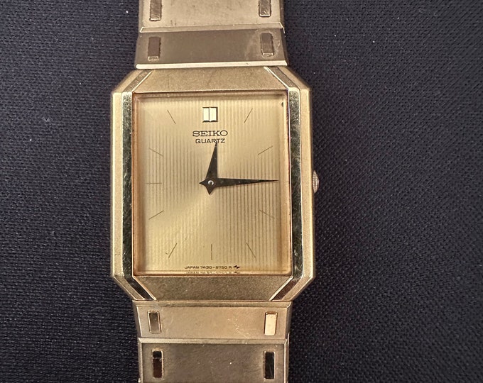 Vintage Seiko Gold Plated All Stainless Thin Dress Watch 1990’s-00 Men’s - Etsy