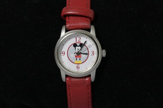 Disney by Seiko Red Vintage Mickey Mouse Ladies Watch… - Gem