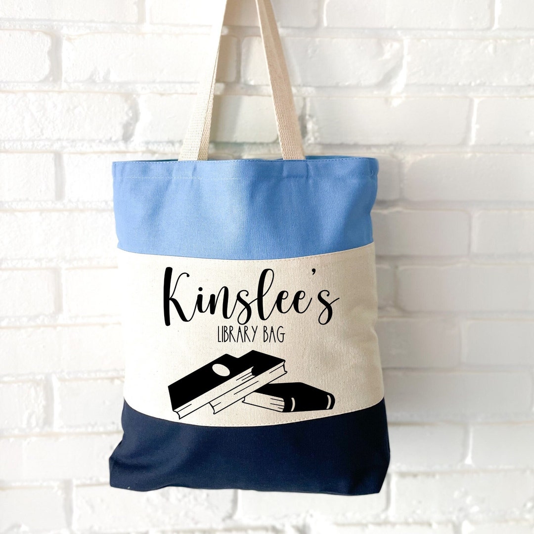 Library Bag for Kids Book Lovers Gift Kids Personalized Library Tote ...