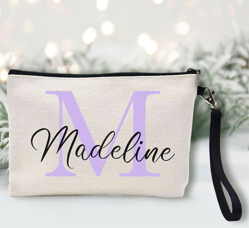 Monogrammed Makeup Bag Personalized Bridal Party | Etsy
