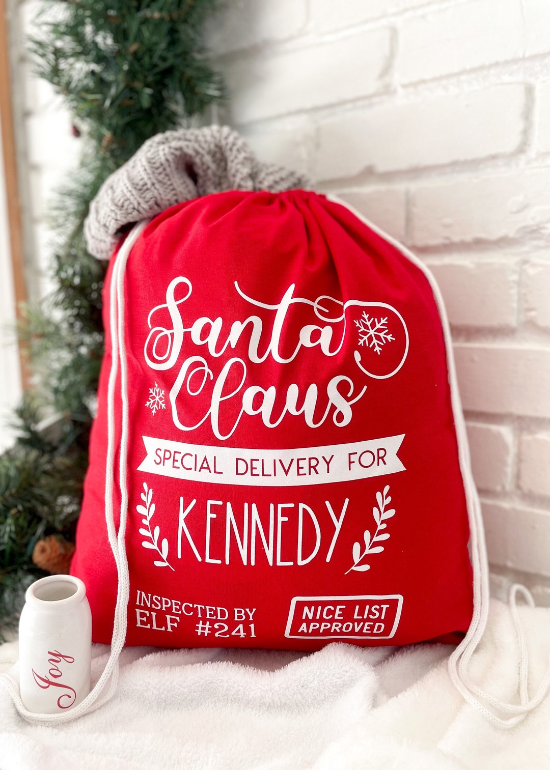 Personalized Santa Sacks Holiday Stocking Idea Christmas Bag Santa ...