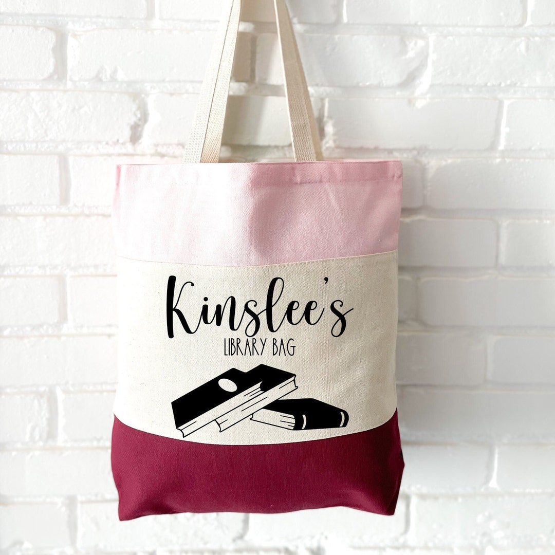 Kids Book Tote Bag Personalized Library Tote Bag Reading Gift for Book ...