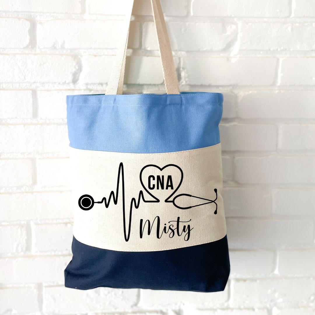 CNA Life Work Tote Bag | Personalized Certified Nurses Assistant ...