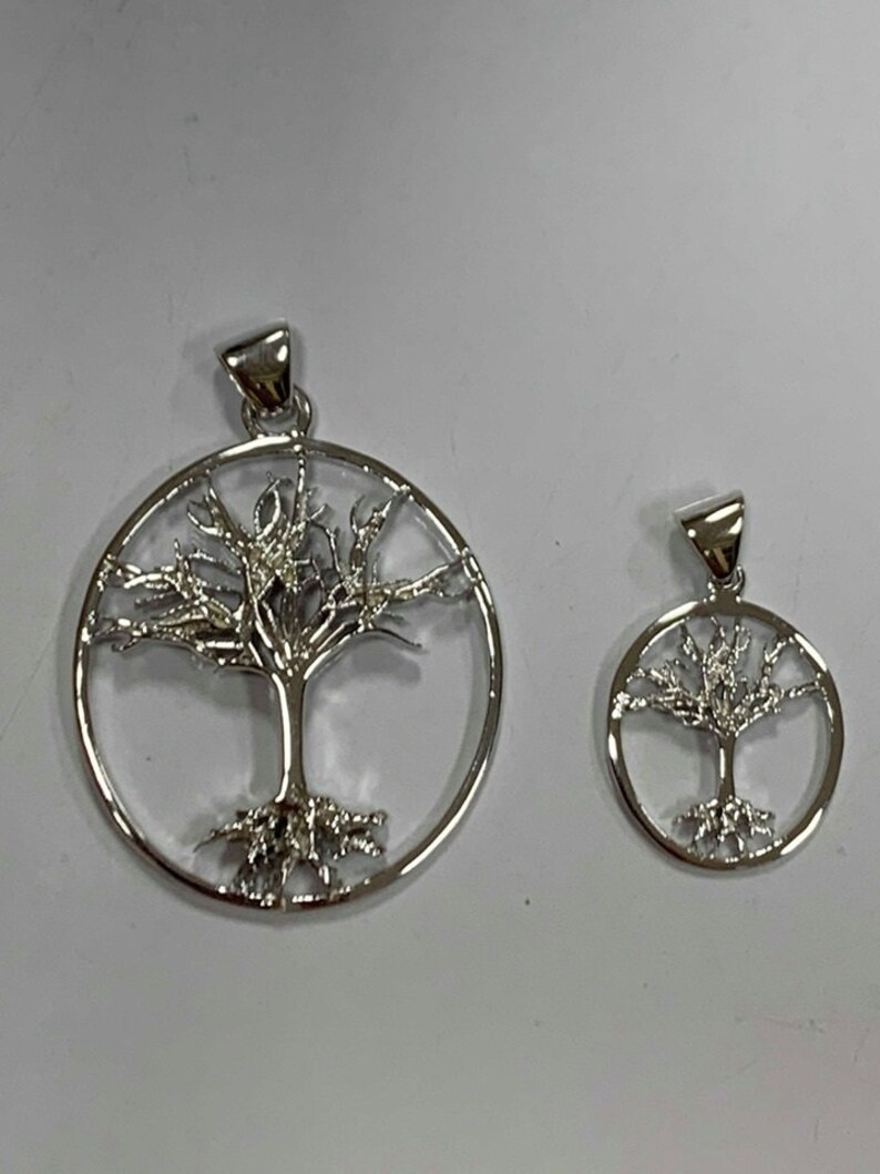 Larger Sterling Silver Family Tree Pendant/necklace Tree of - Etsy UK