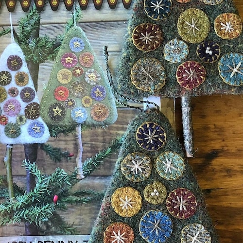 Scrappy Penny Tree Green Primitive Gathering - Etsy