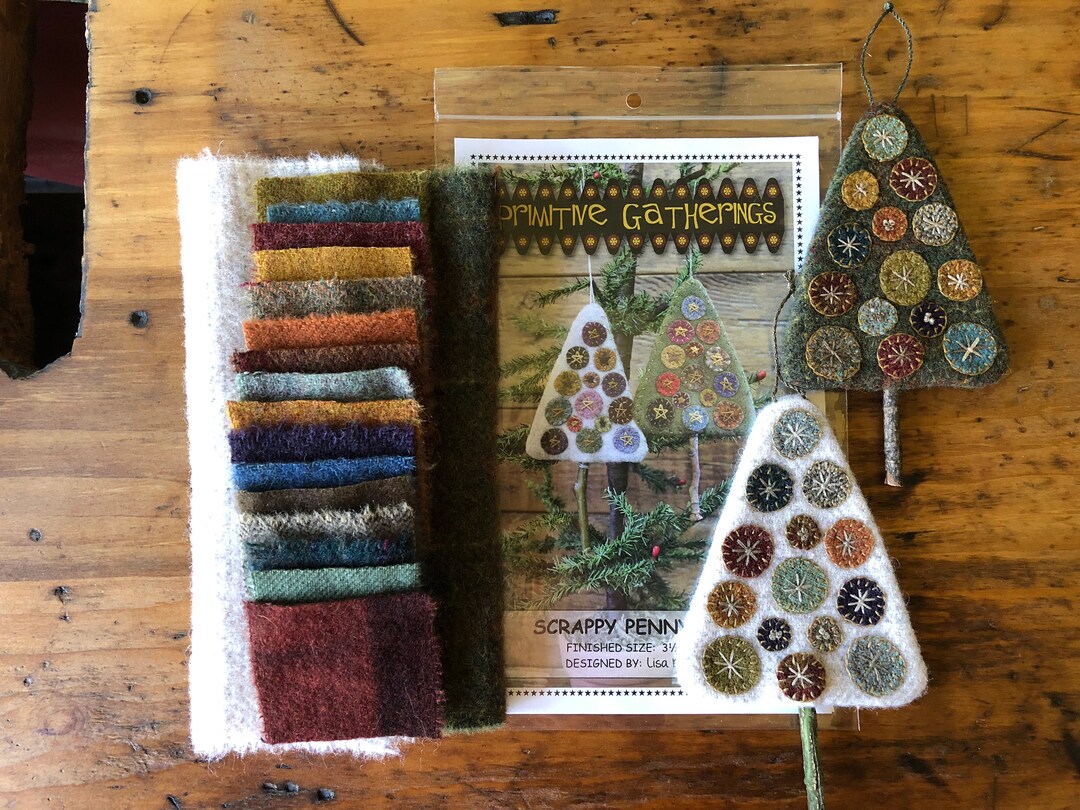 Scrappy Penny Tree Cream & Green Primitive Gatherings - Etsy