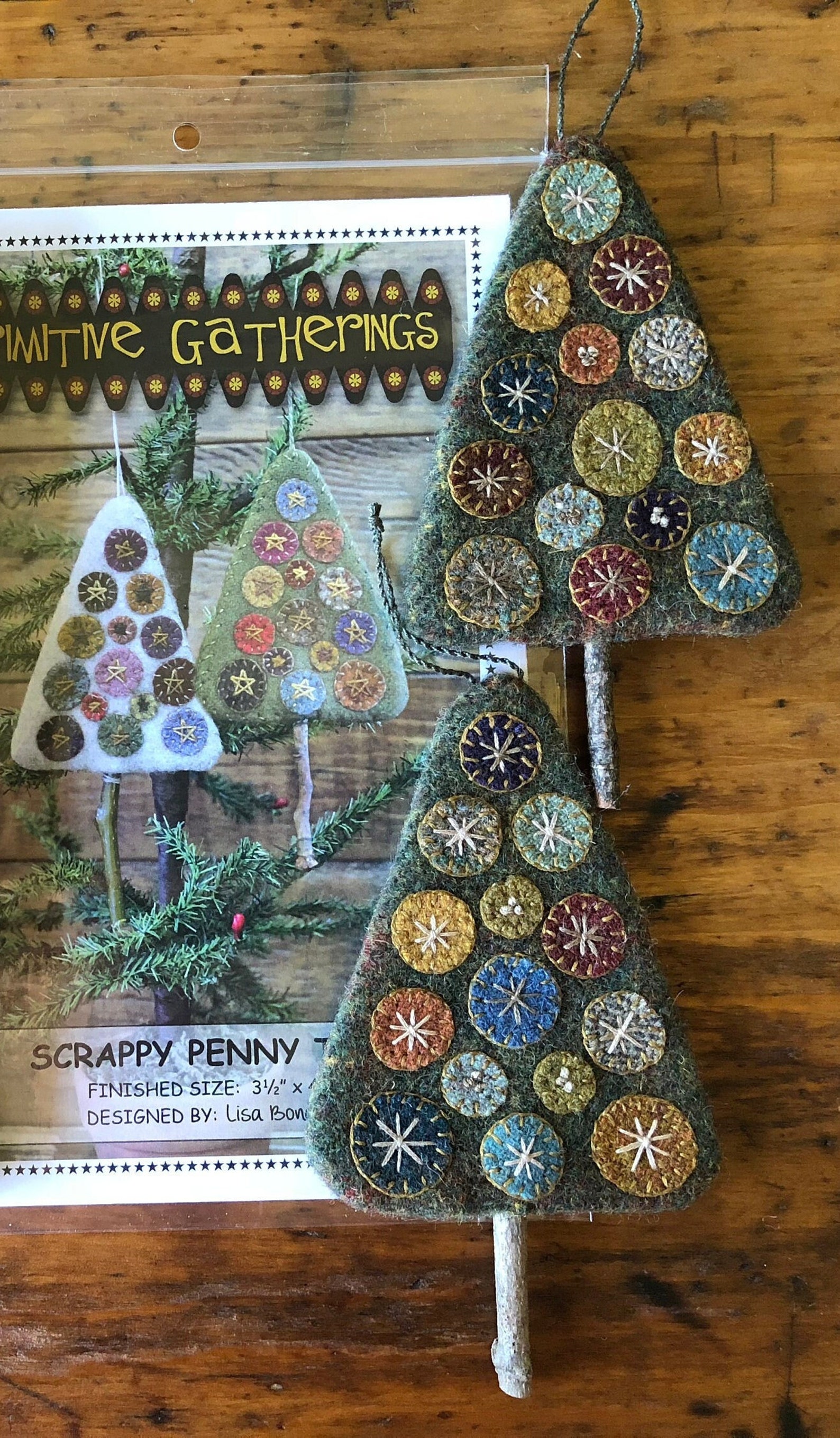 Scrappy Penny Tree Green Primitive Gathering - Etsy