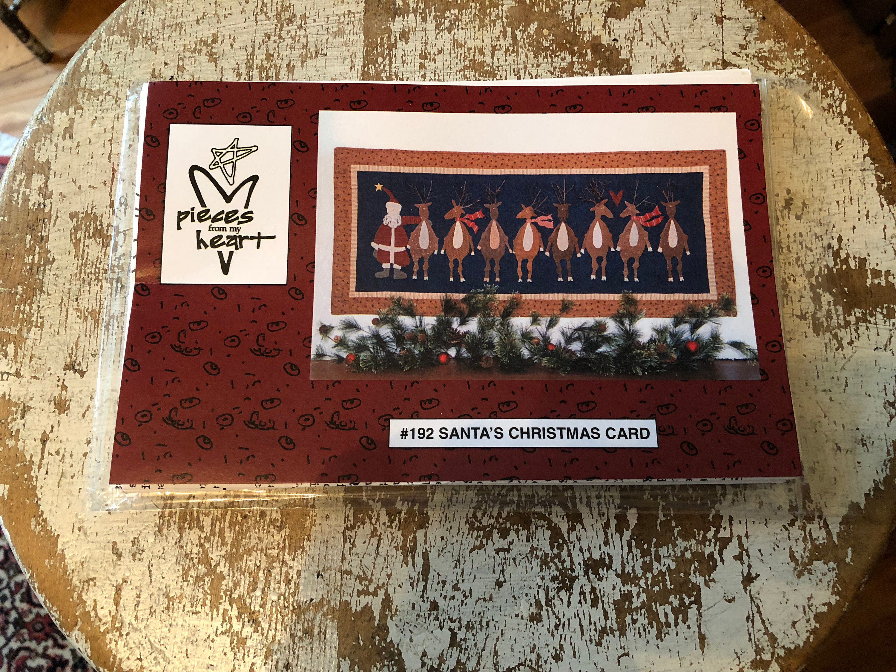 Santa's Christmas Card Pattern Only - Etsy
