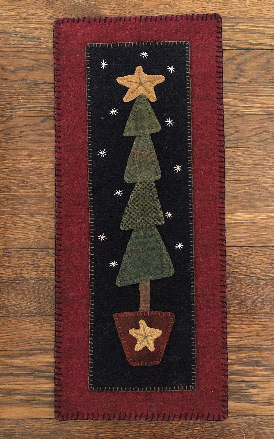 Wool Applique Kit "my Christmas Tree" - Etsy