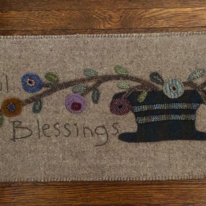 Wool Applique Kit :bountiful Blessings Pattern by Threads That Bind - Etsy