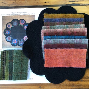 Wool Applique Kit "floral Penny Garden" by Village Wool LLC - Etsy