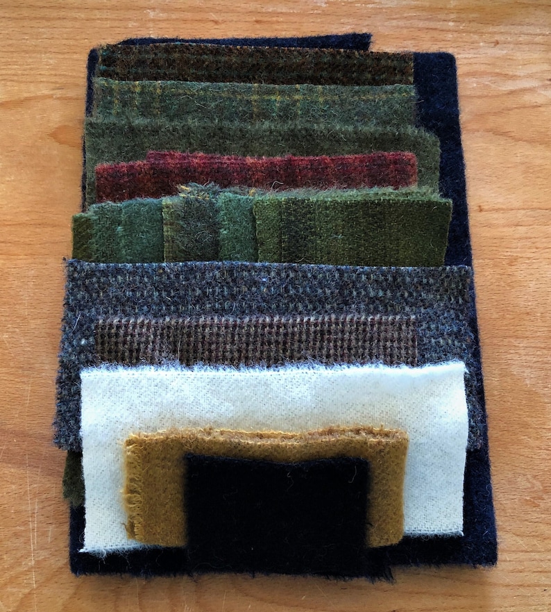 Wool Applique Kit "winter Cabin Table Mat" Pattern by Primitive ...