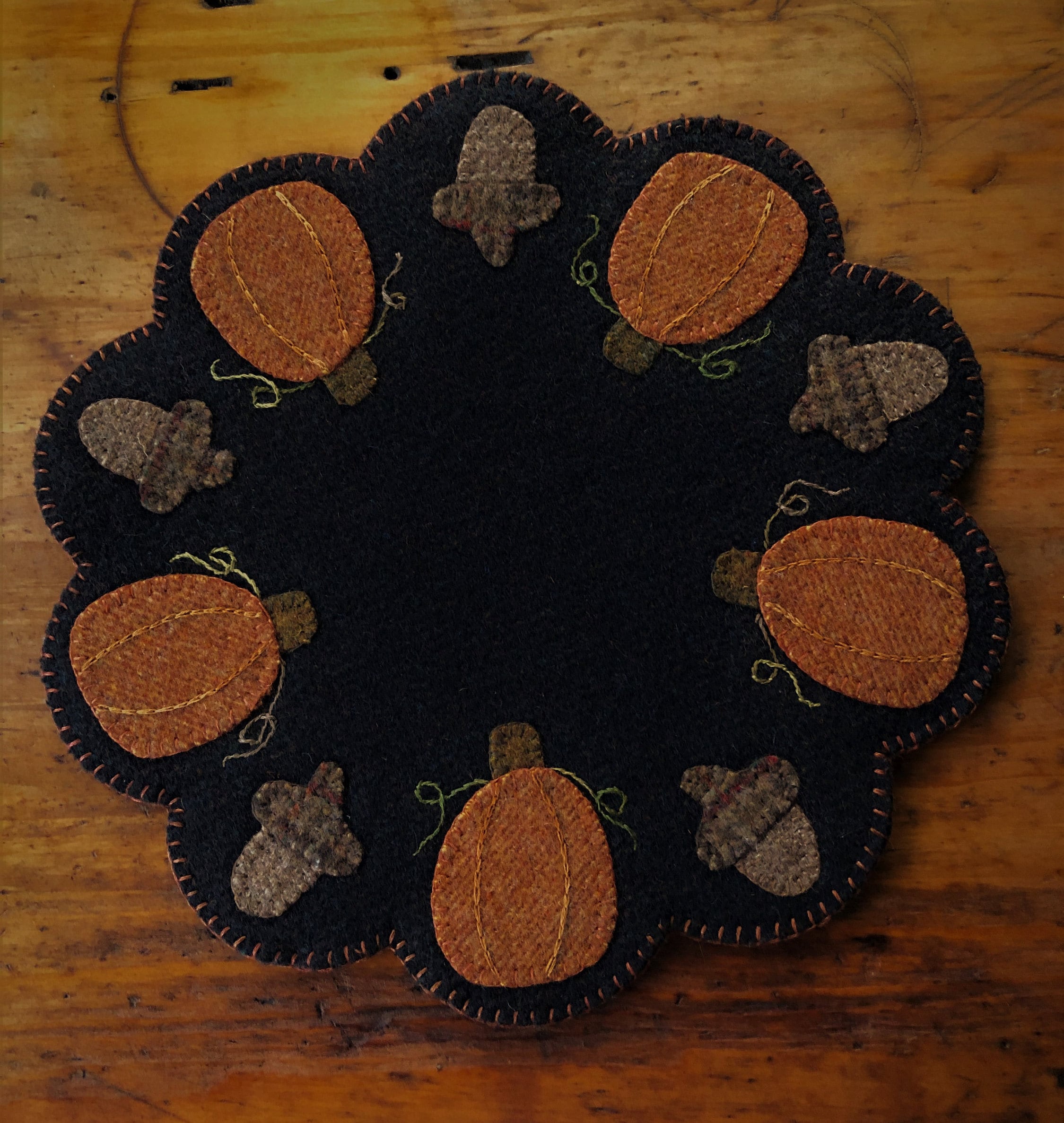 Wool Applique Kit "pumpkin's & Acorn's" - Etsy