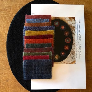 Wool Applique Kit "petite Oval Penny Mat" - Etsy