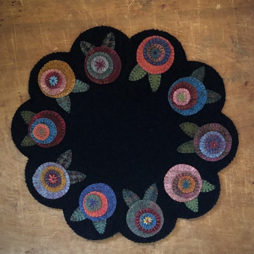 Wool Applique Kit: midnight Garden Needle Keep by - Etsy