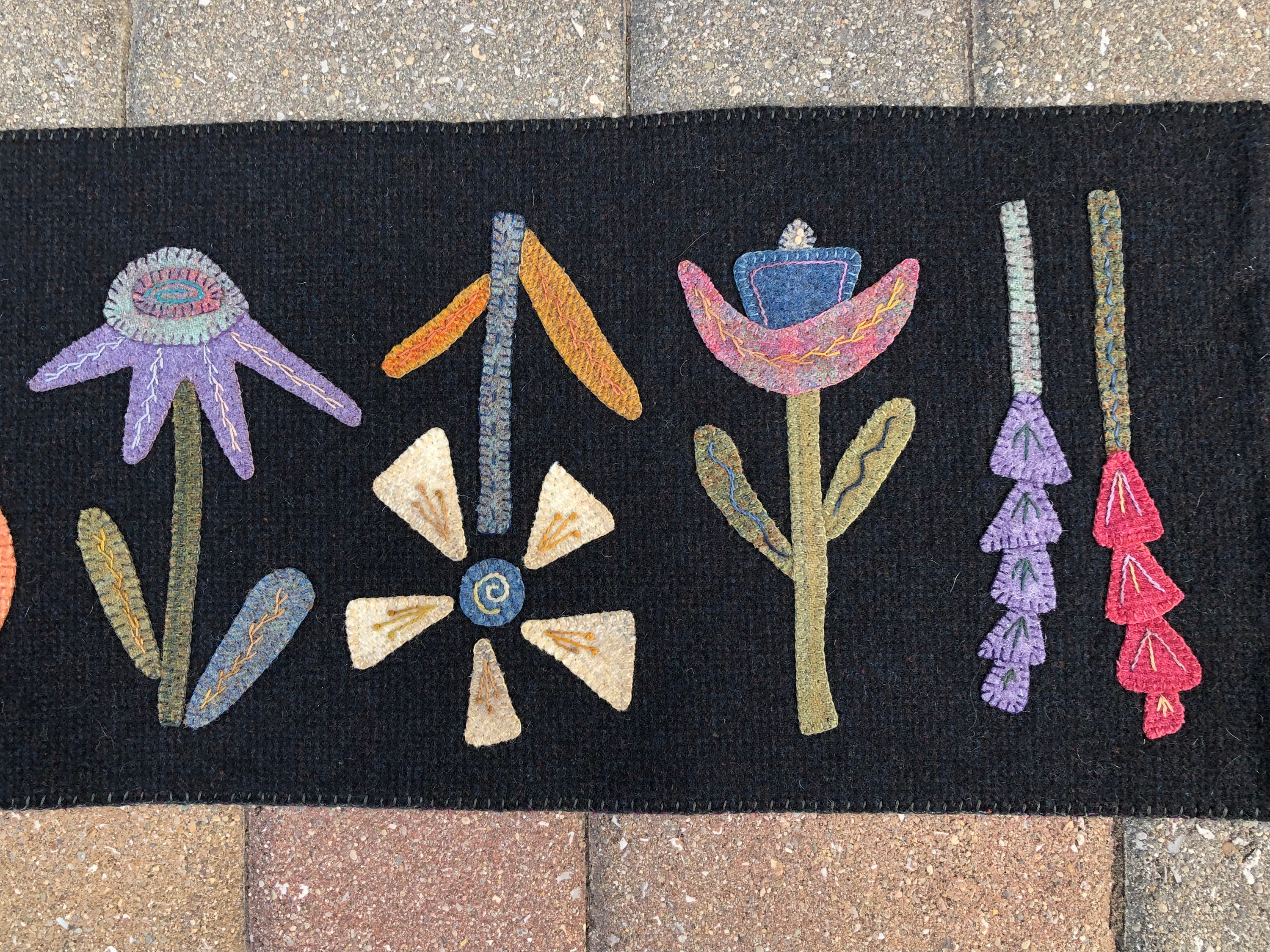 Wool Applique Kit "garden Row" - Etsy