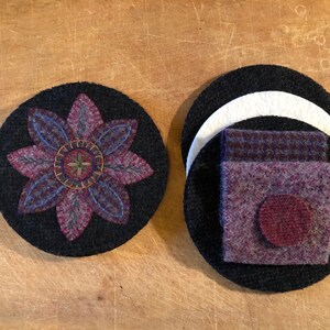 Wool Applique Kit "purple Daisy Needle Keep" - Etsy