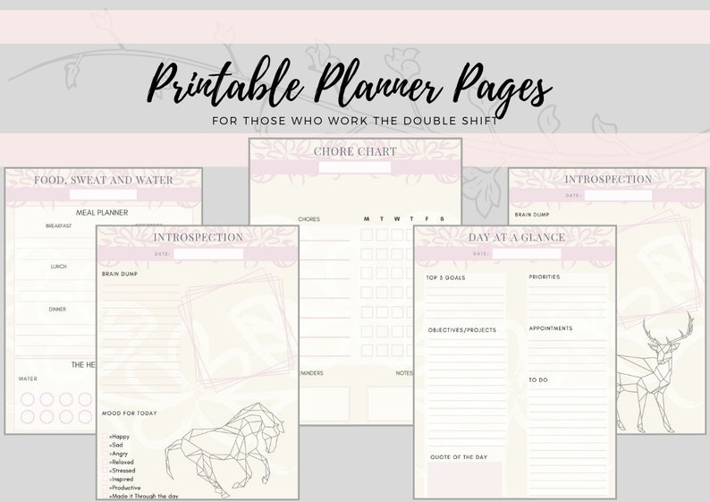Extra Printable Daily Planner Pages A4 and A5 - Etsy