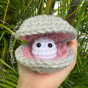 PATTERN. Crochet Oyster Pattern. Crochet Clam Pattern. Digital Download ...