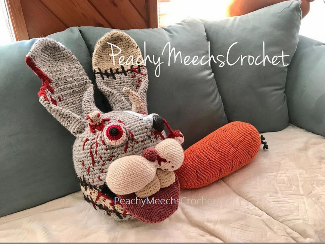PATTERN. Zombie Bunny Head Crochet and KNIT Pattern - Etsy