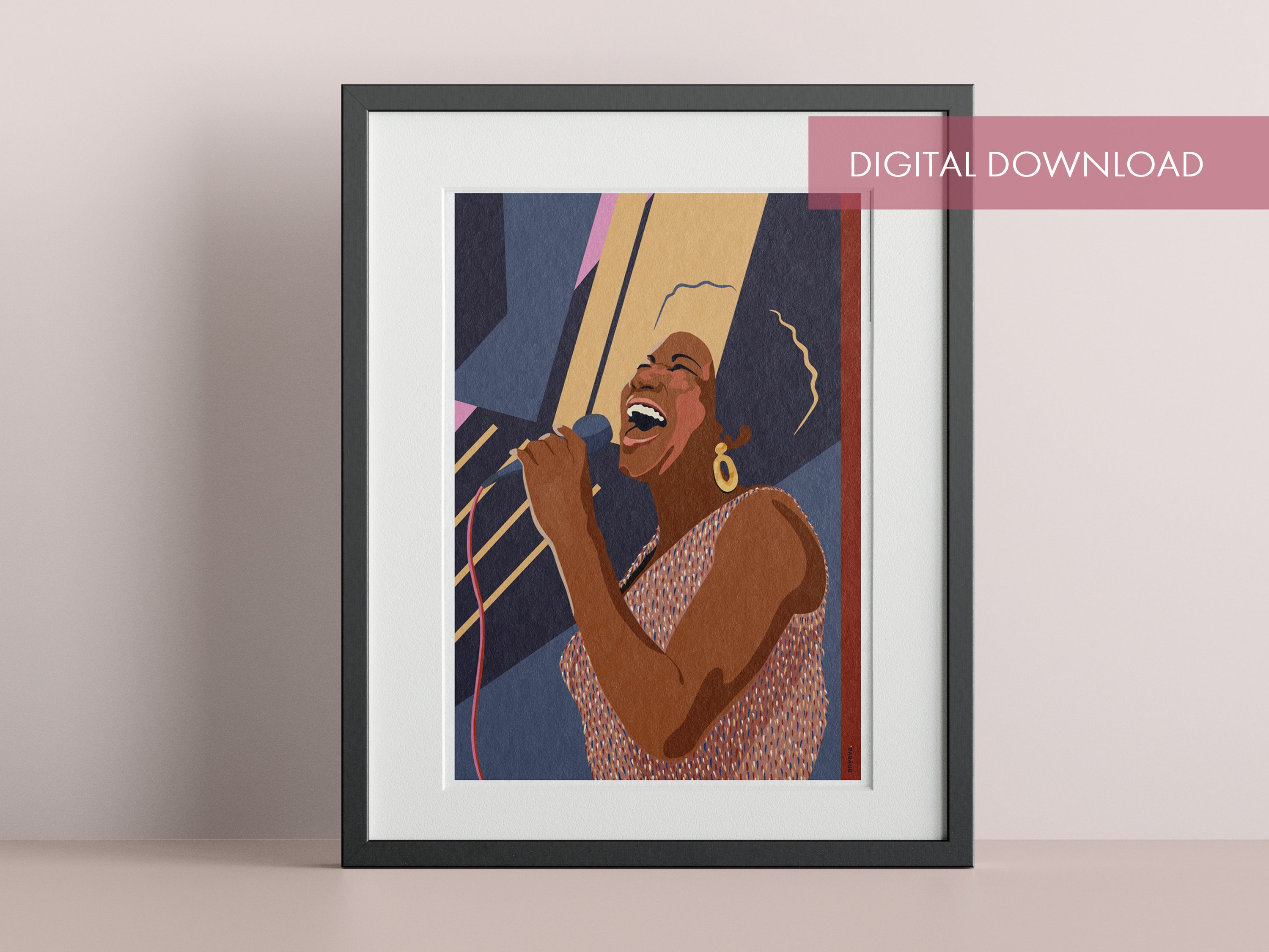 Aretha Franklin New-instant Download Famous Singer Portrait Queen of ...