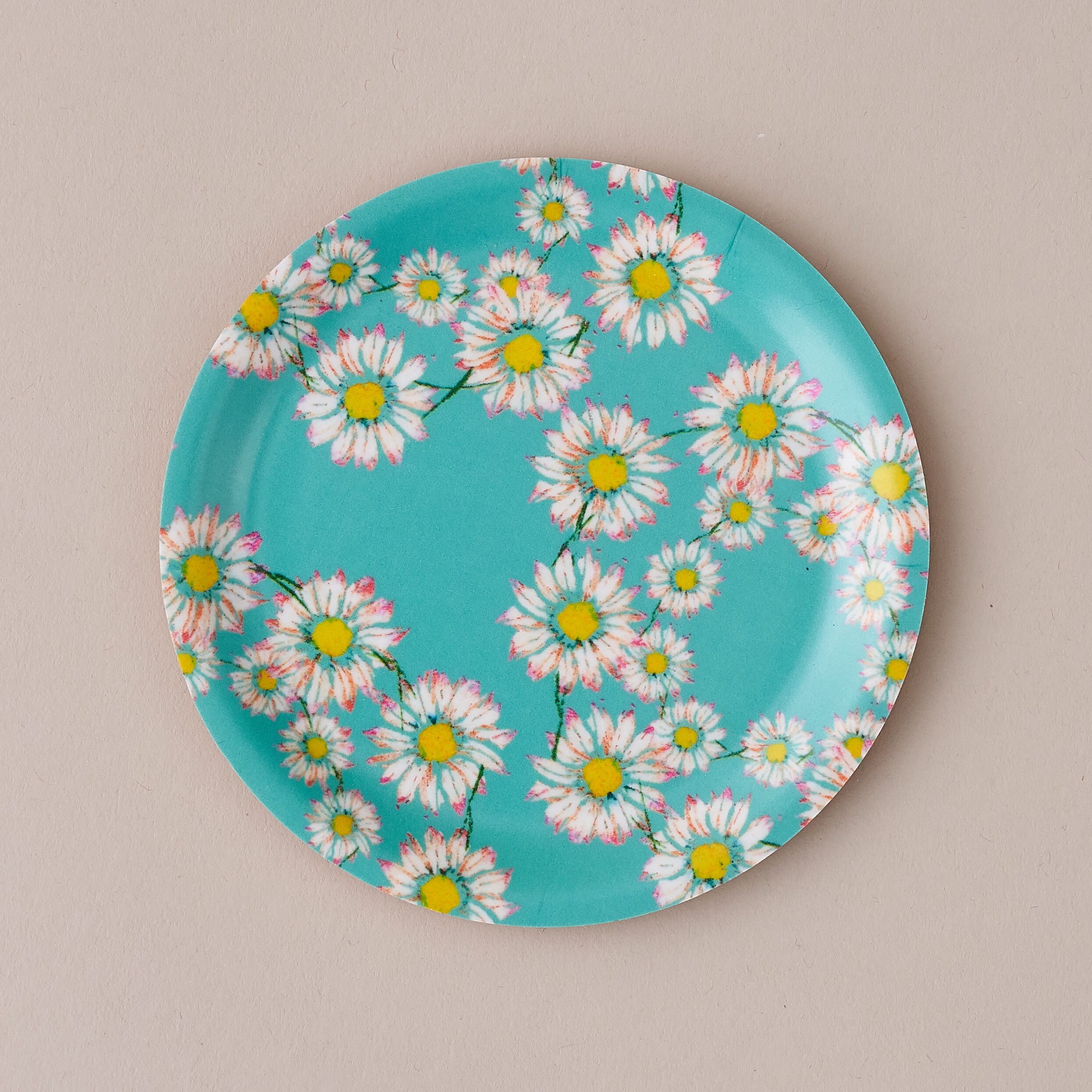 4 Sustainably Made Coasters, Gift Set/ Daisy Design Mini Trays/trinket ...