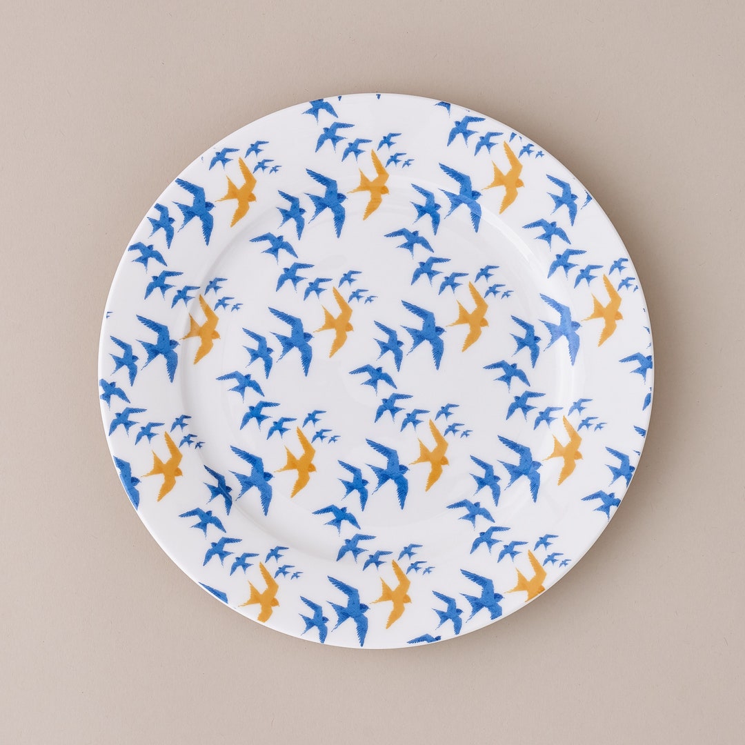 Fine Bone China Bird Plate //blue & White Side Plate//collectable Bird ...