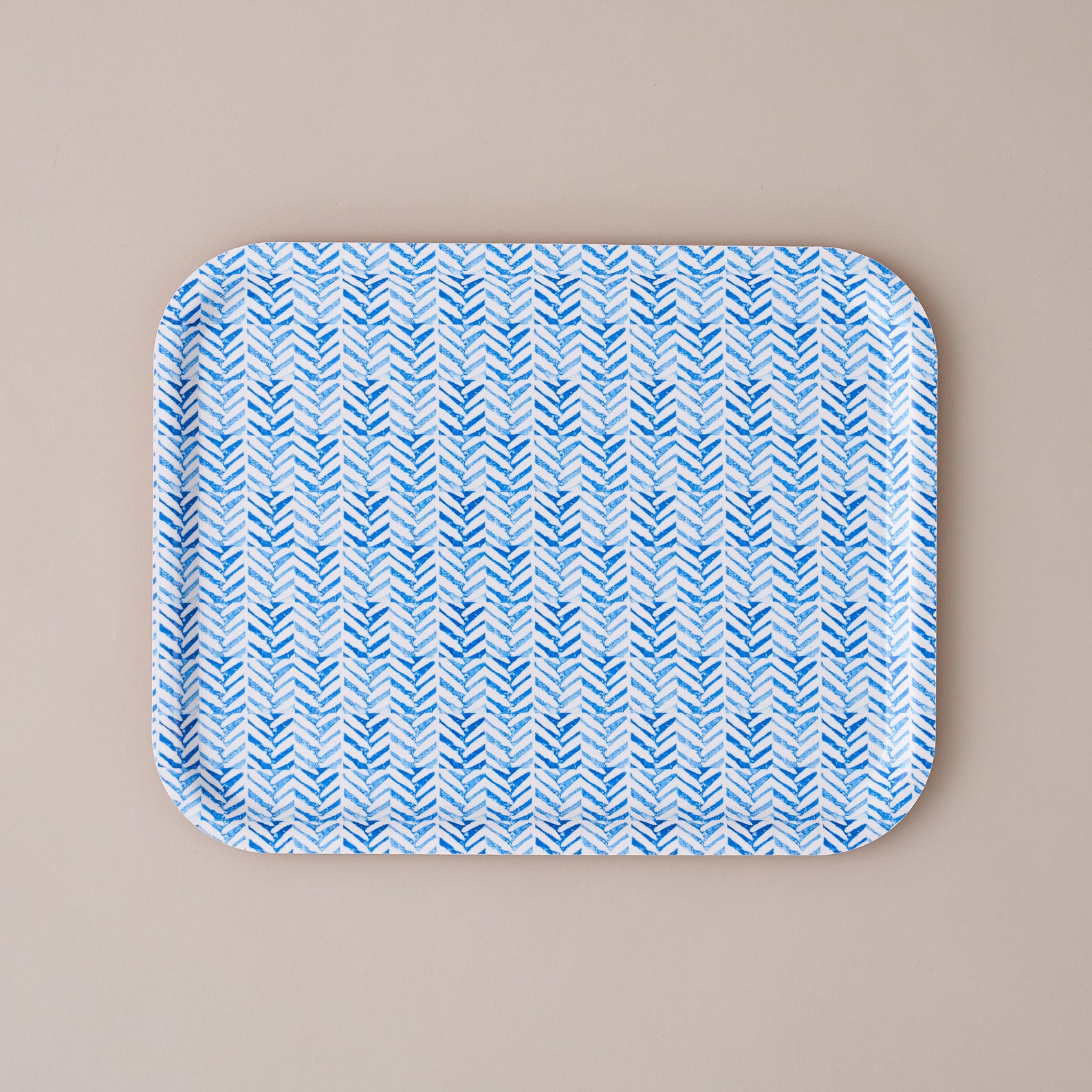 Sustainably Made herringbone Tray //blue & White - Etsy