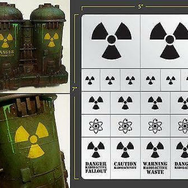 Radioactive Stencil - Etsy