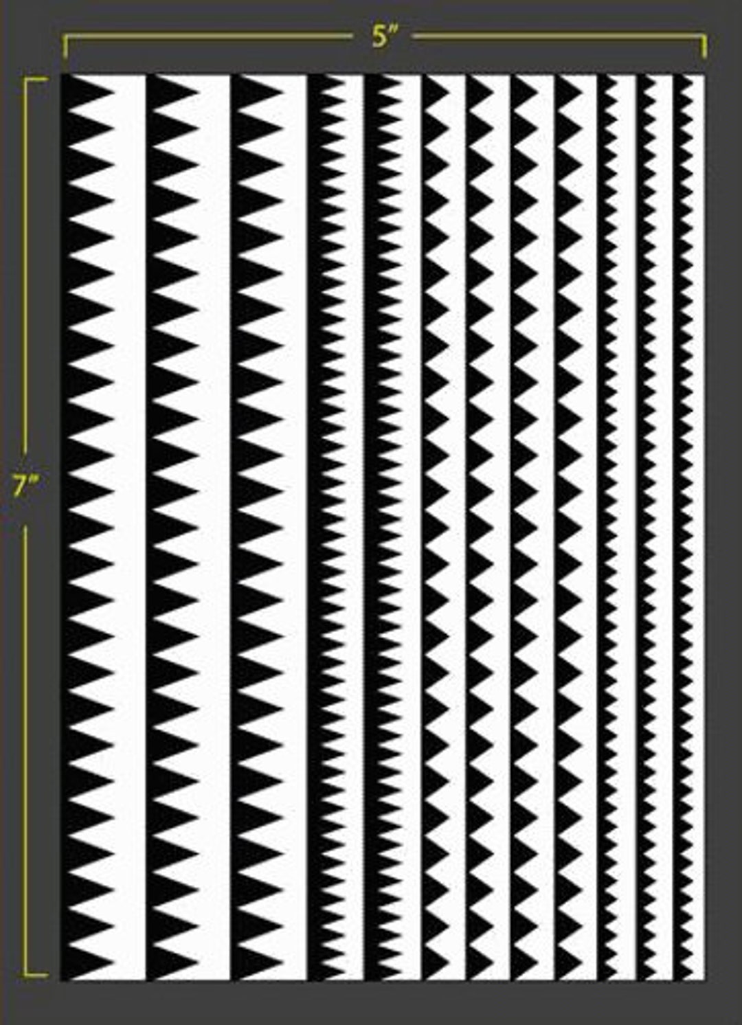 Edge Trim Triangle Teeth vehicle Stencil Fallout Hobbies 060 - Etsy