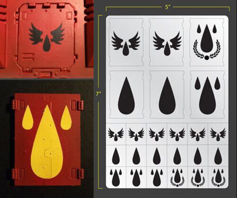 Vehicle Tear Drops Airbrush Stencil - Etsy