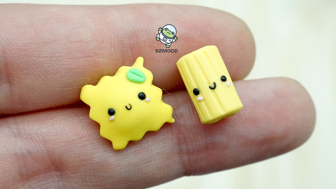 Kawaii Ravioli and Rigatone Lobe Earrings Fimo Pasta Handmade - Etsy