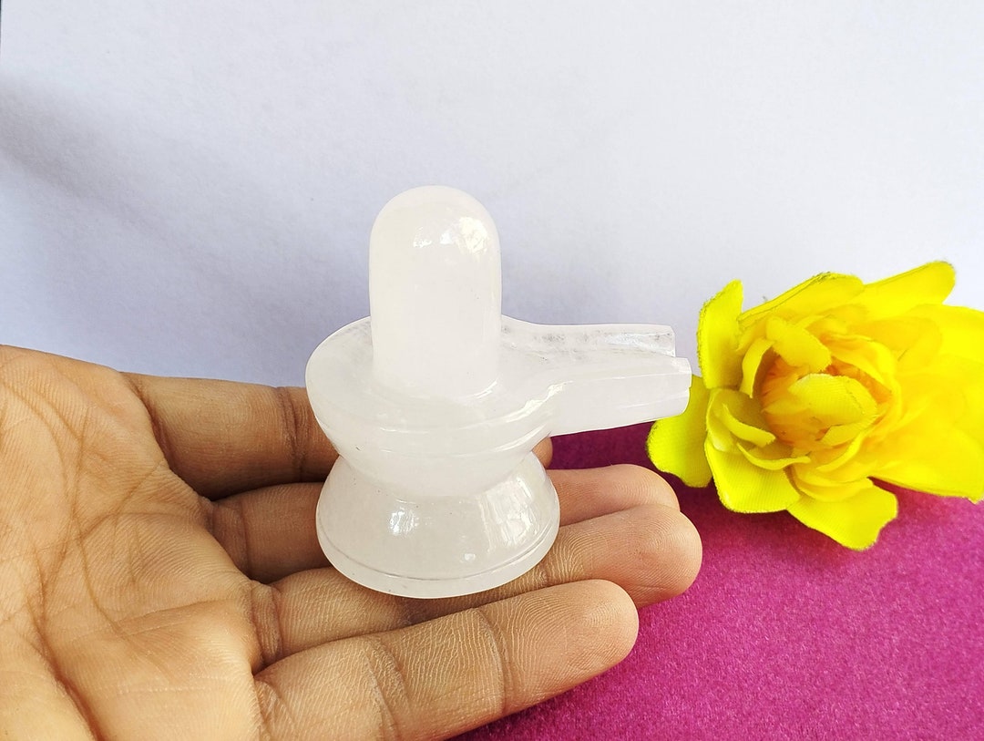 Handmade White Quartz Shivling - Etsy