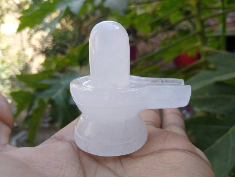 Handmade White Quartz Shivling - Etsy