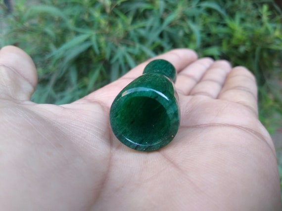 Handmade Green Jade Chillum Jade Pipe - Etsy
