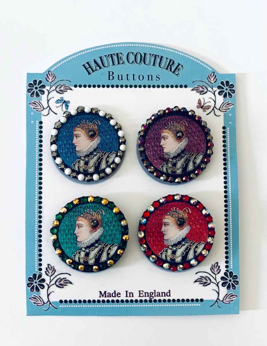 Set of 4 Vintage Style Buttons/3cm Buttons/antique Style Buttons/sewing ...