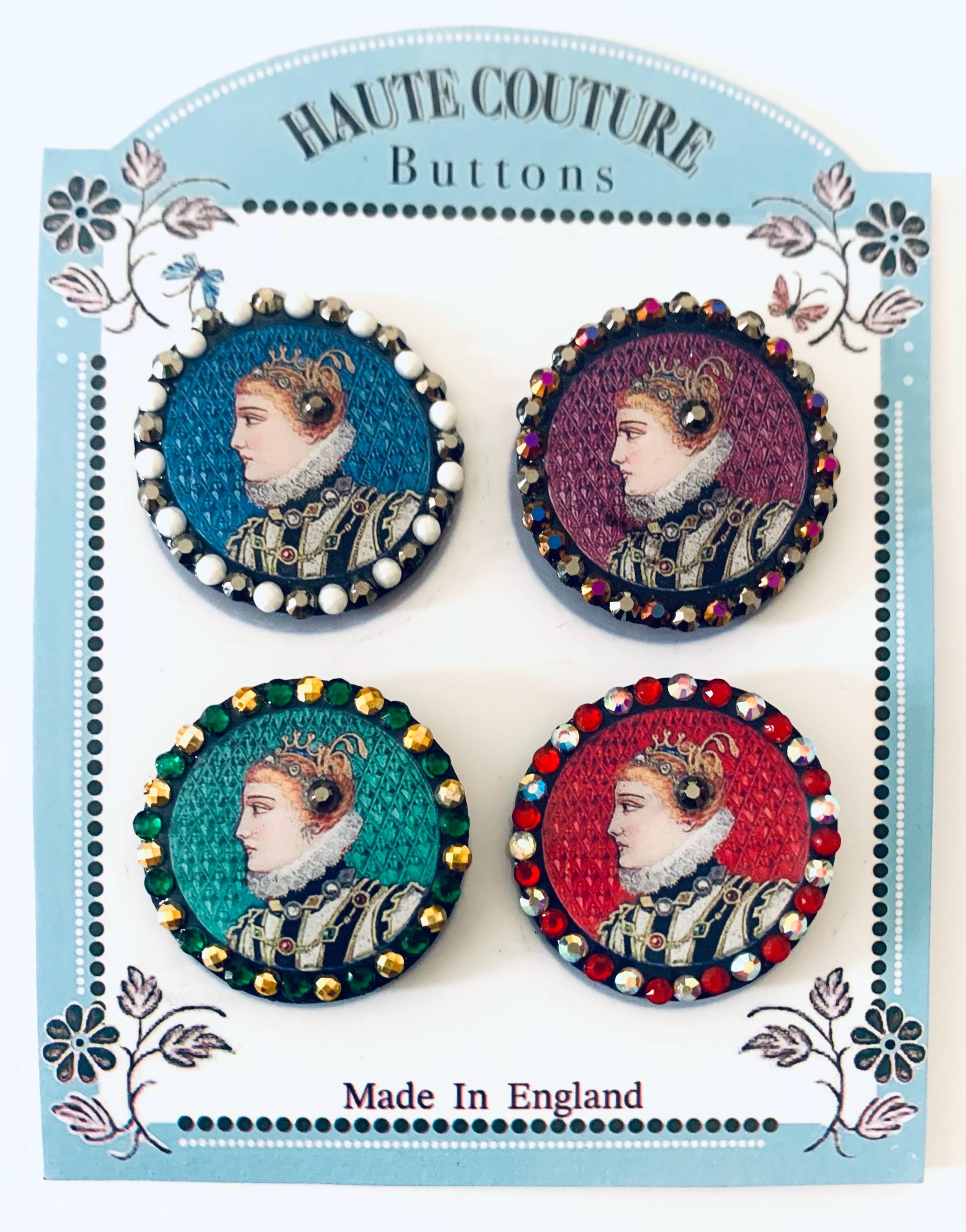 Set of 4 Vintage Style Buttons/3cm Buttons/antique Style Buttons/sewing ...